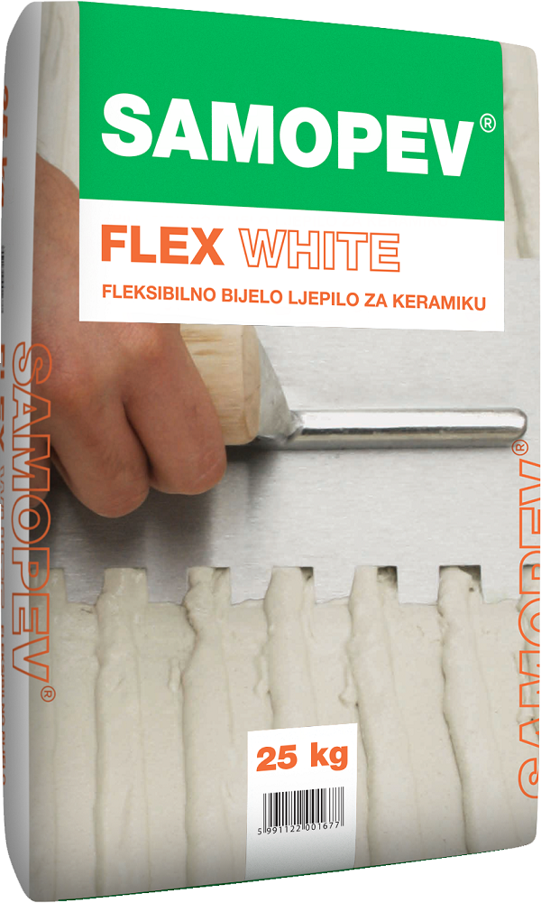 Ljepilo za pločice SAMOPEV FLEX WHITE 25kg | Pevex