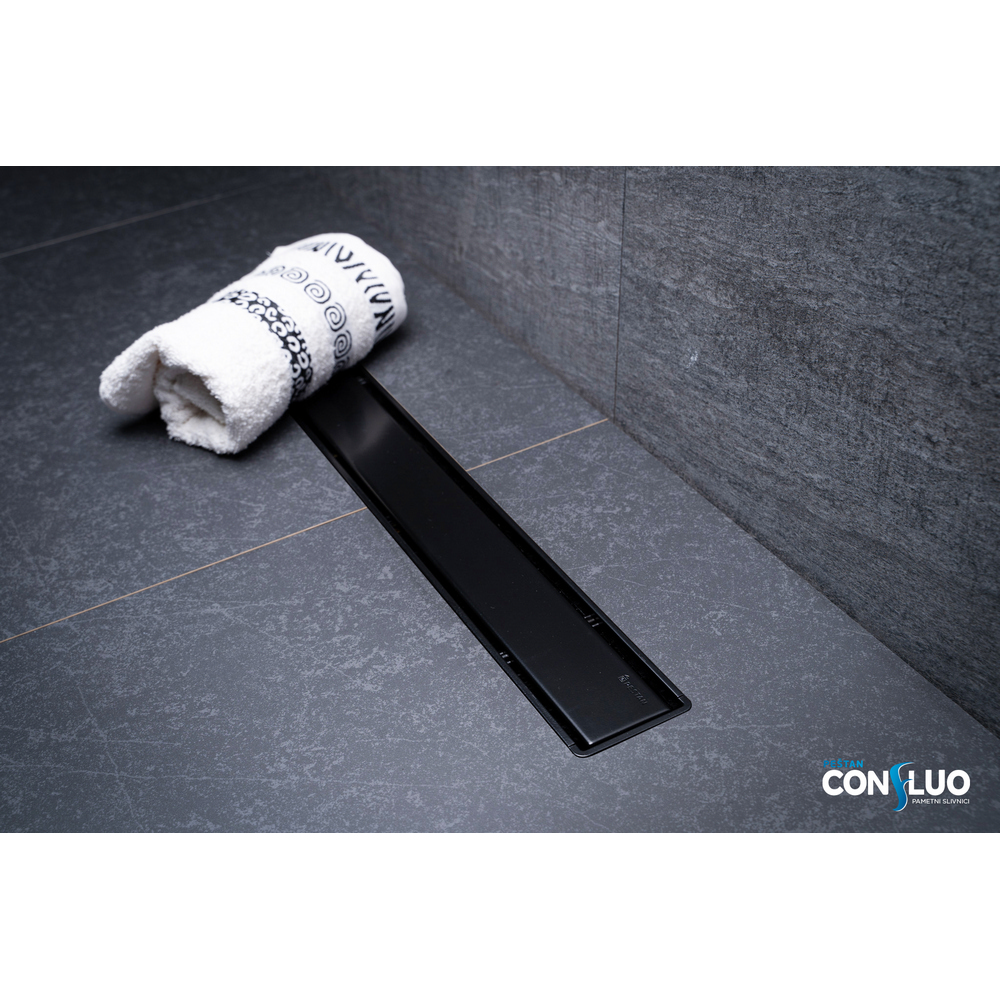 Tuš kanalica CONFLUO PRIMO COMPACT LINE 750 MATTE BLACK | Pevex