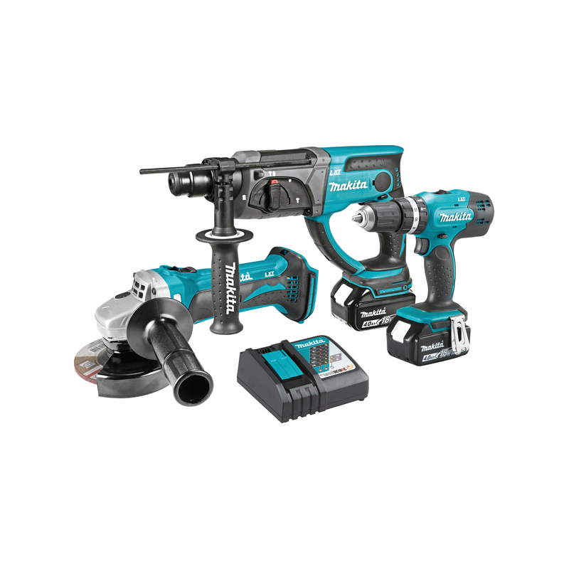 Aku set Makita DLX3121M(DGA452,DHP453,DHR202,BL1840x2) | Pevex