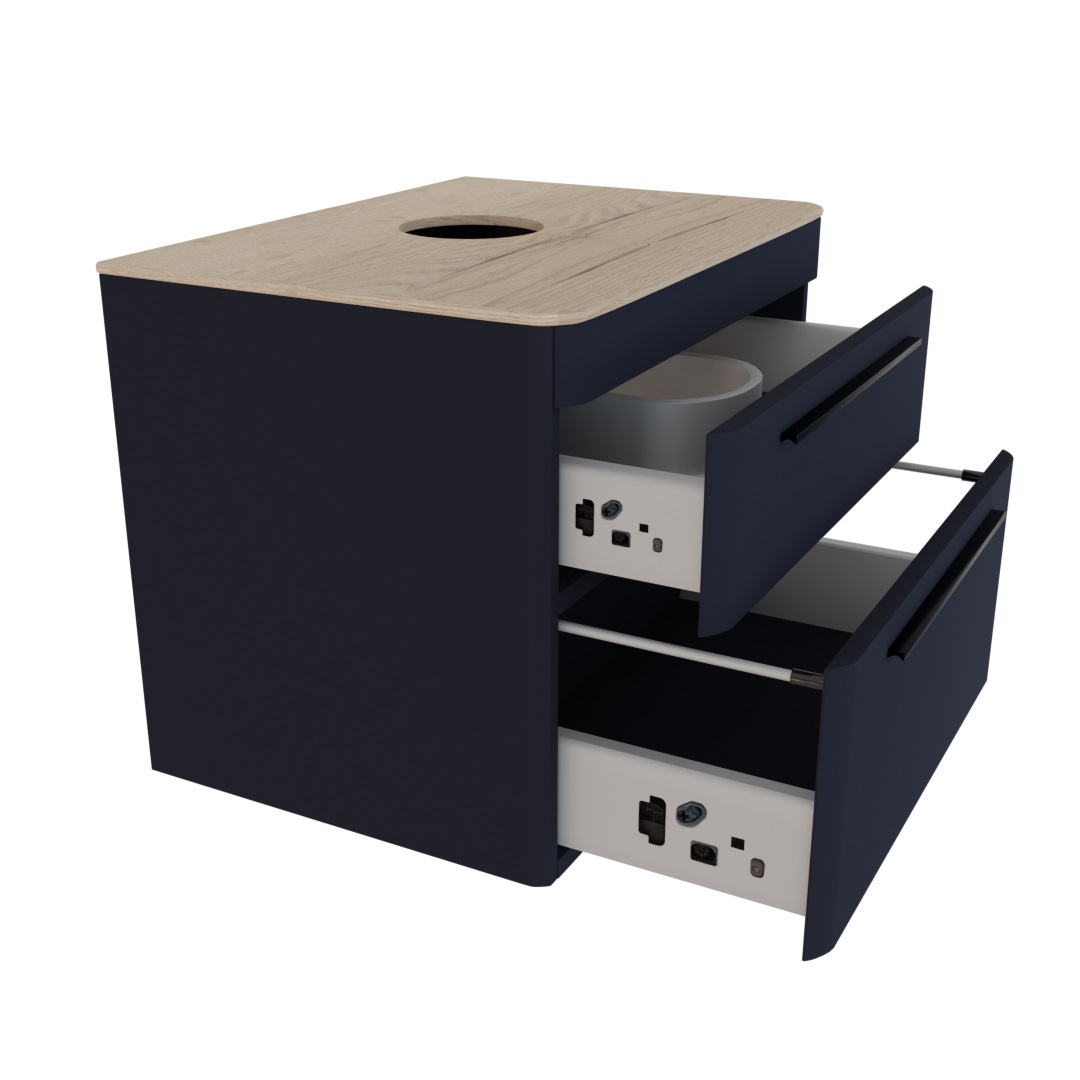 Kupaonski ormarić OMEGA PANELI SNOW 60/2 S PLOČOM INDIGO/HALIFAX | Pevex