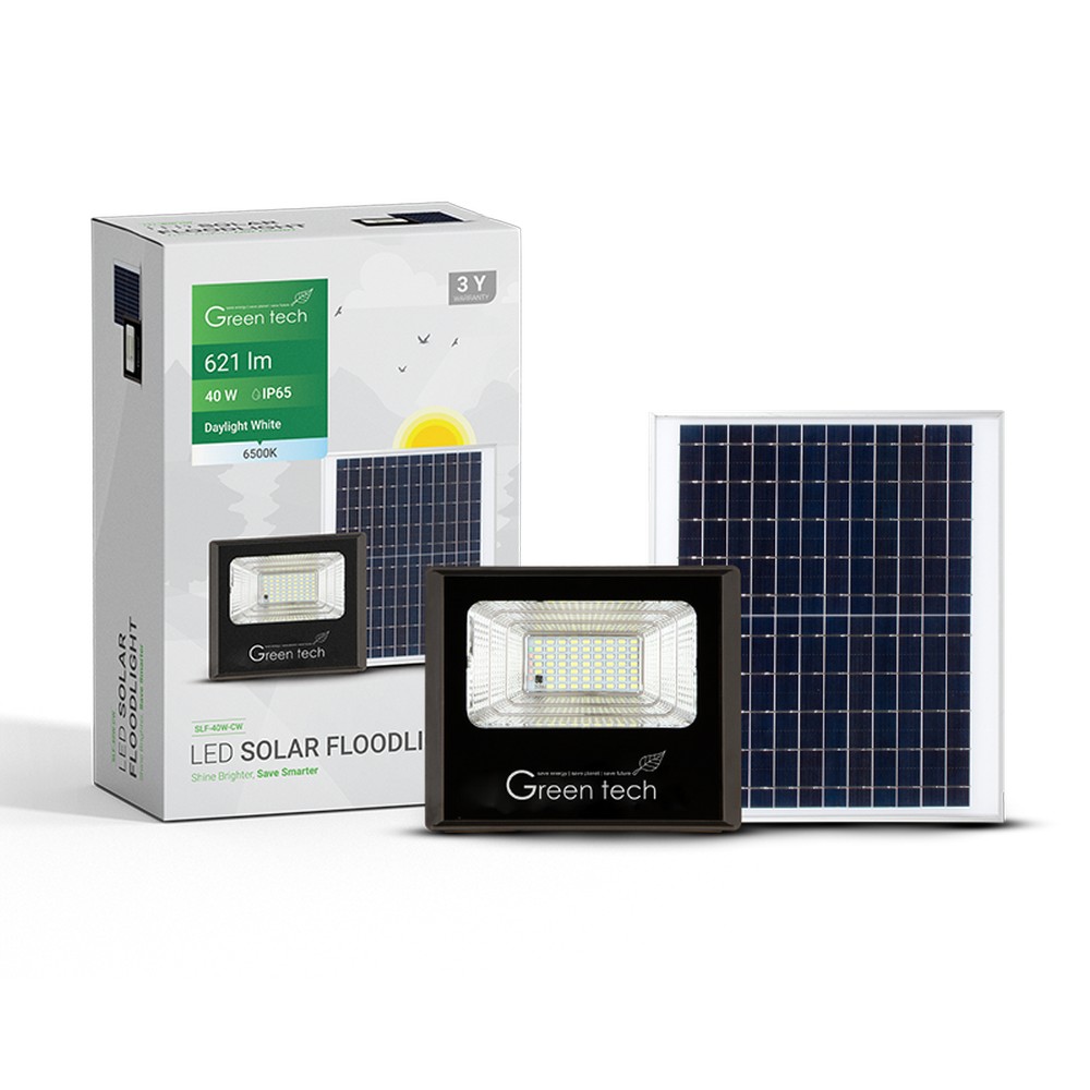 Solarna rasvjeta Green Tech LED reflektor 40 W 6500 K IP65 | Pevex