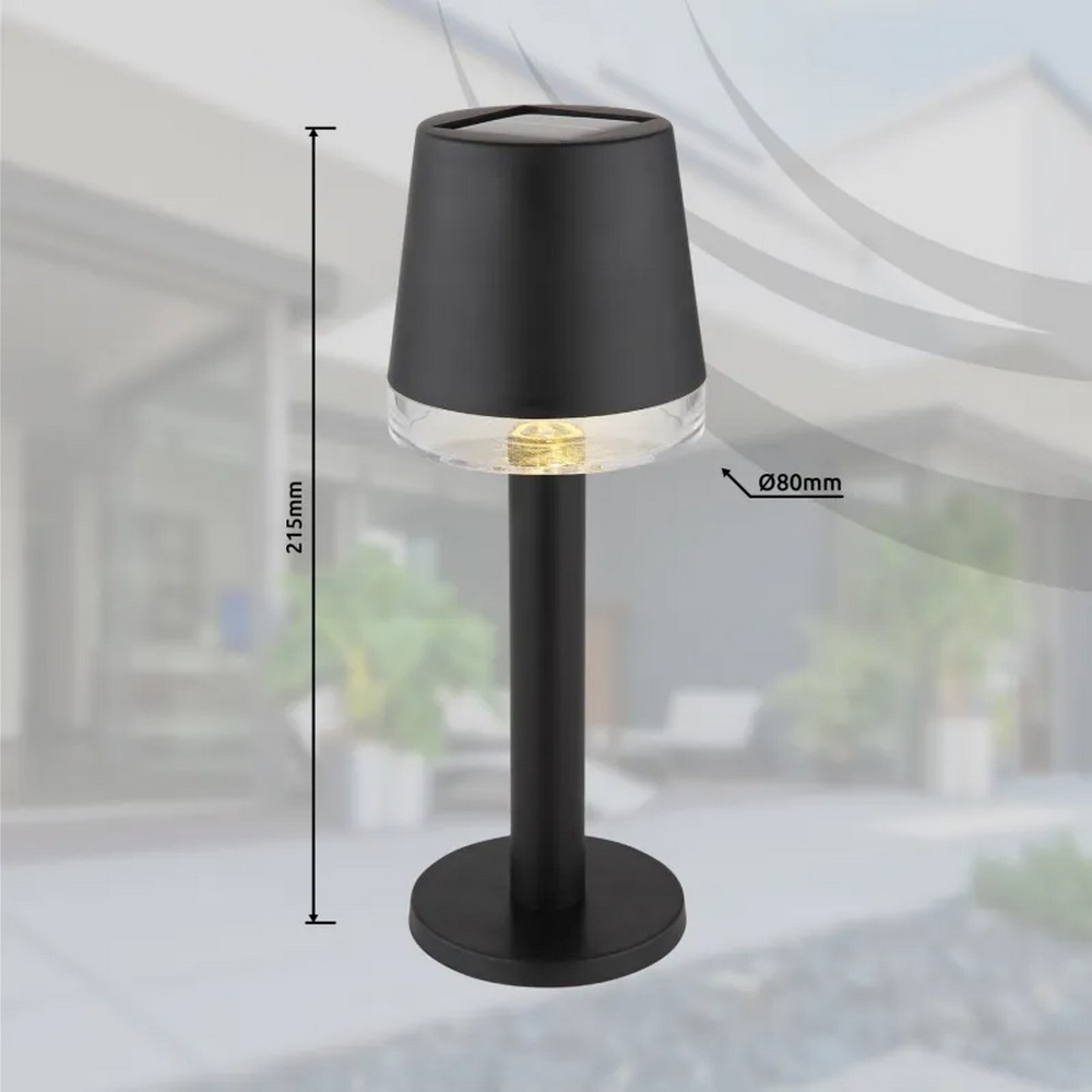 Solarna rasvjeta Globo LED, mat crna, 0,5 W | Pevex