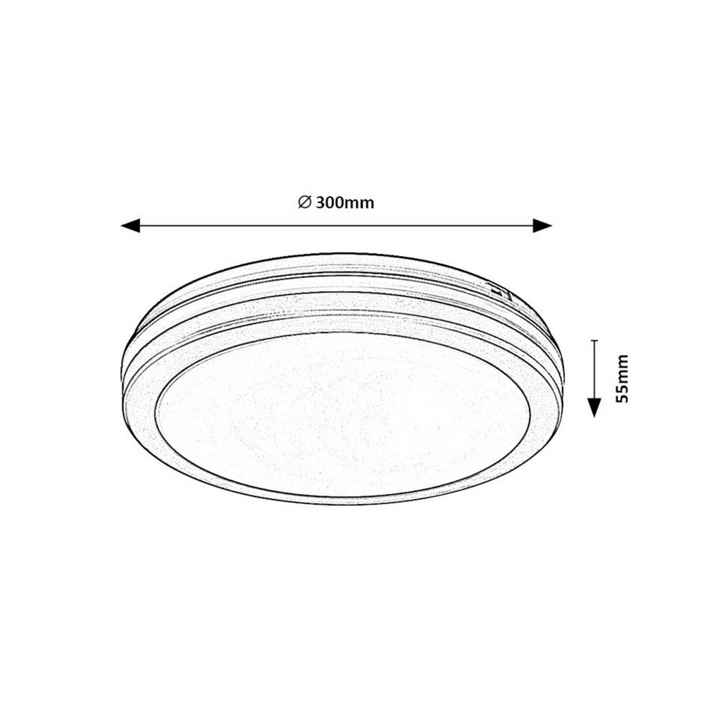 Stropna rasvjeta RABALUX LED 28W 2450lm 3000-6500K IP54 INDRE | Pevex