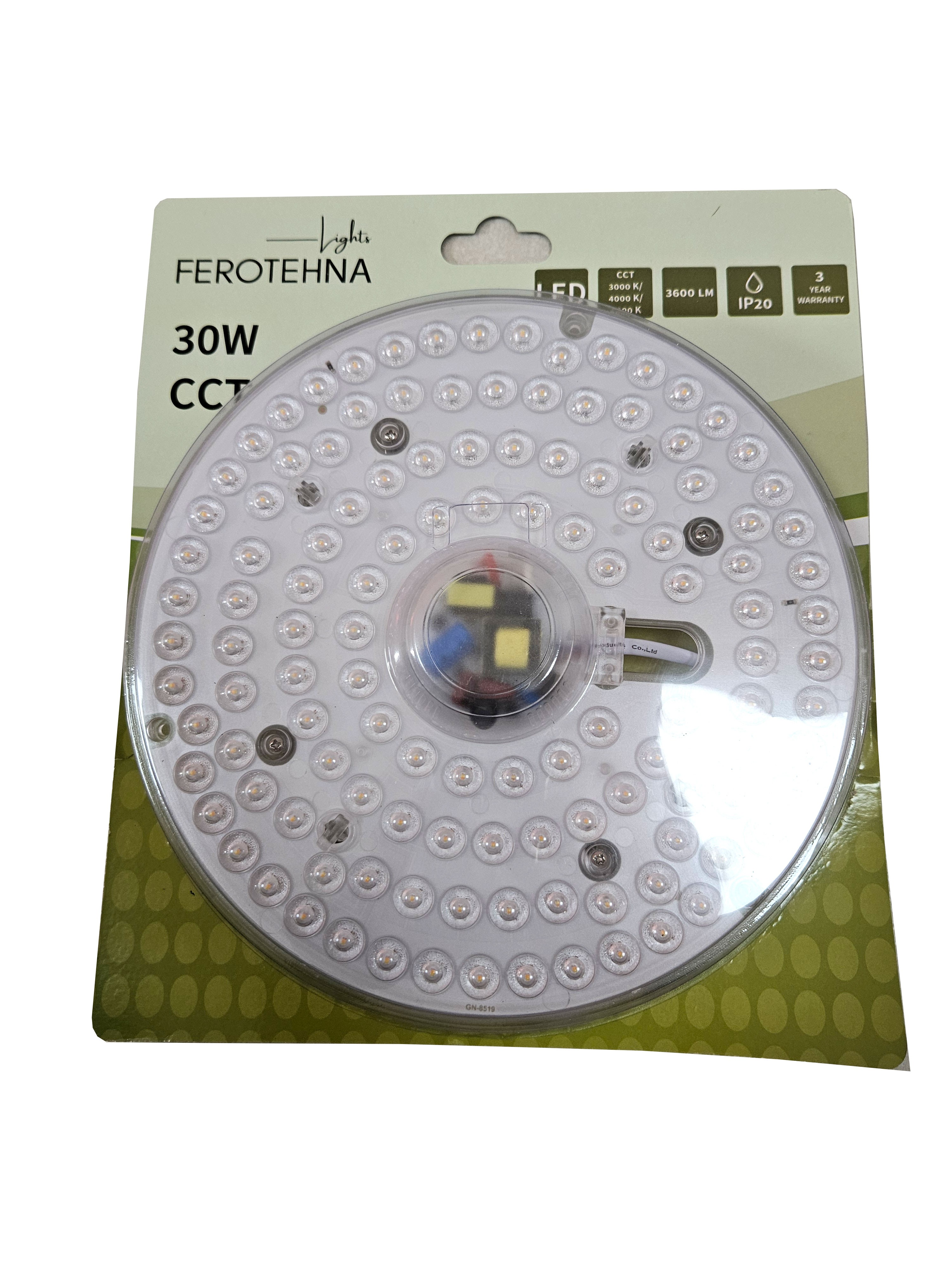 Ferotehna LED modul 30W 3600LM CCT 3000K/4000K/6000K FI 23,8 cm | Pevex