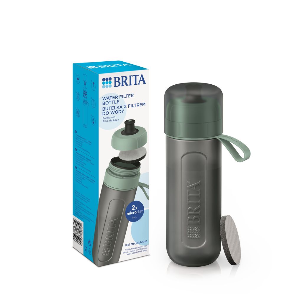 Boca za vodu Brita Active tamno zelena 0,6 l | Pevex