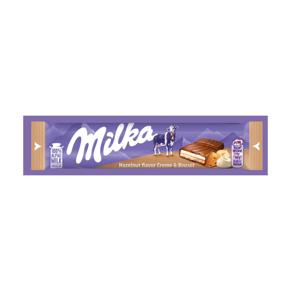 Čokoladica MILKA HAZELNUT FLAVOR CREME & BISCUIT 46G | Pevex