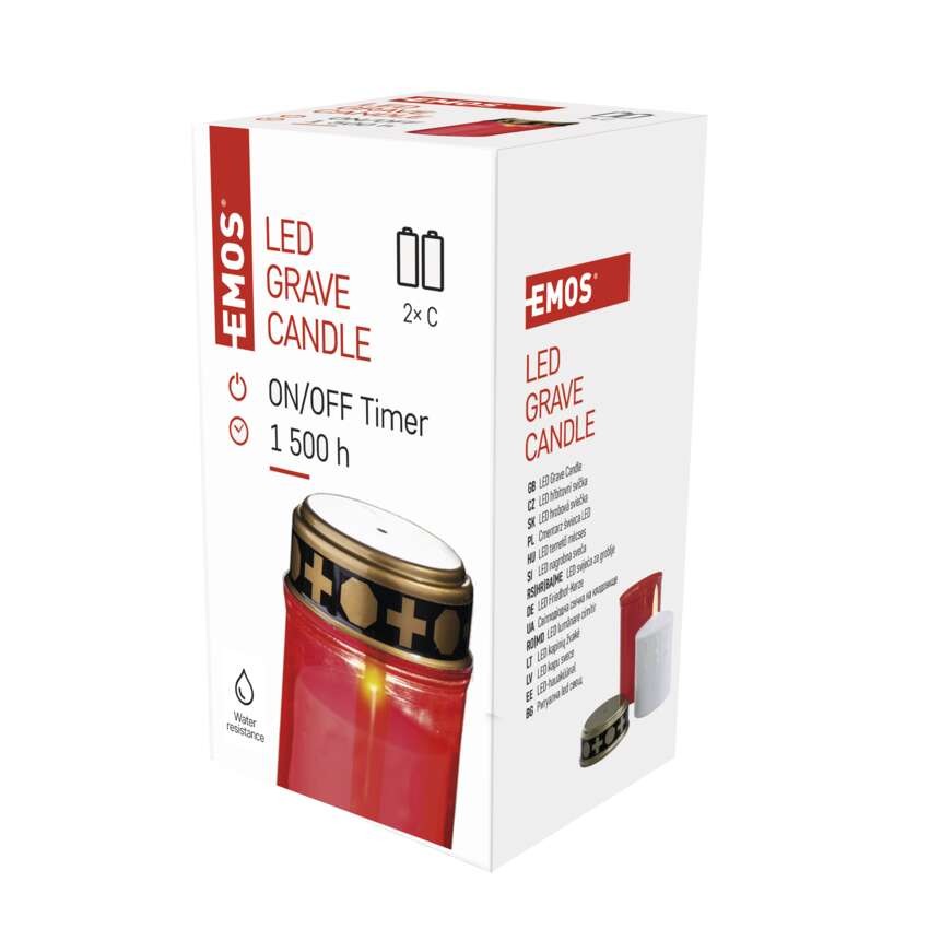 Elektronski lampion EMOS LED CRVENI TIMER 1500 H | Pevex