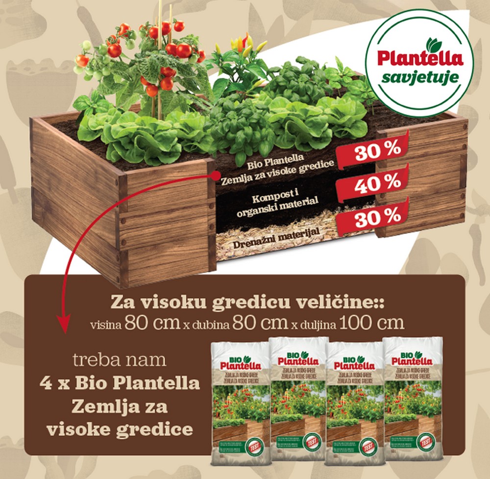 Zemlja BIO PLANTELLA ZA VISOKE GREDICE 60L | Pevex
