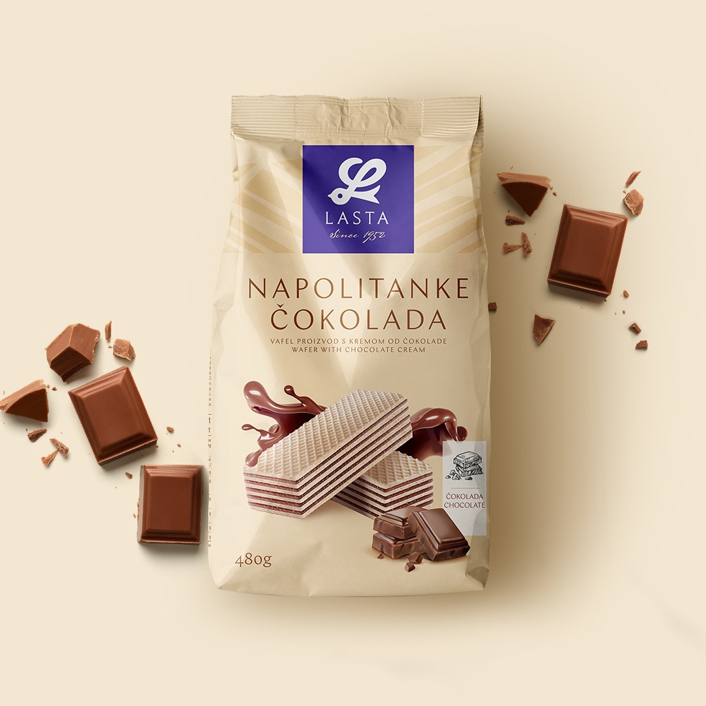 Keks LASTA NAPOLITANKA ČOKOLADA 480G | Pevex