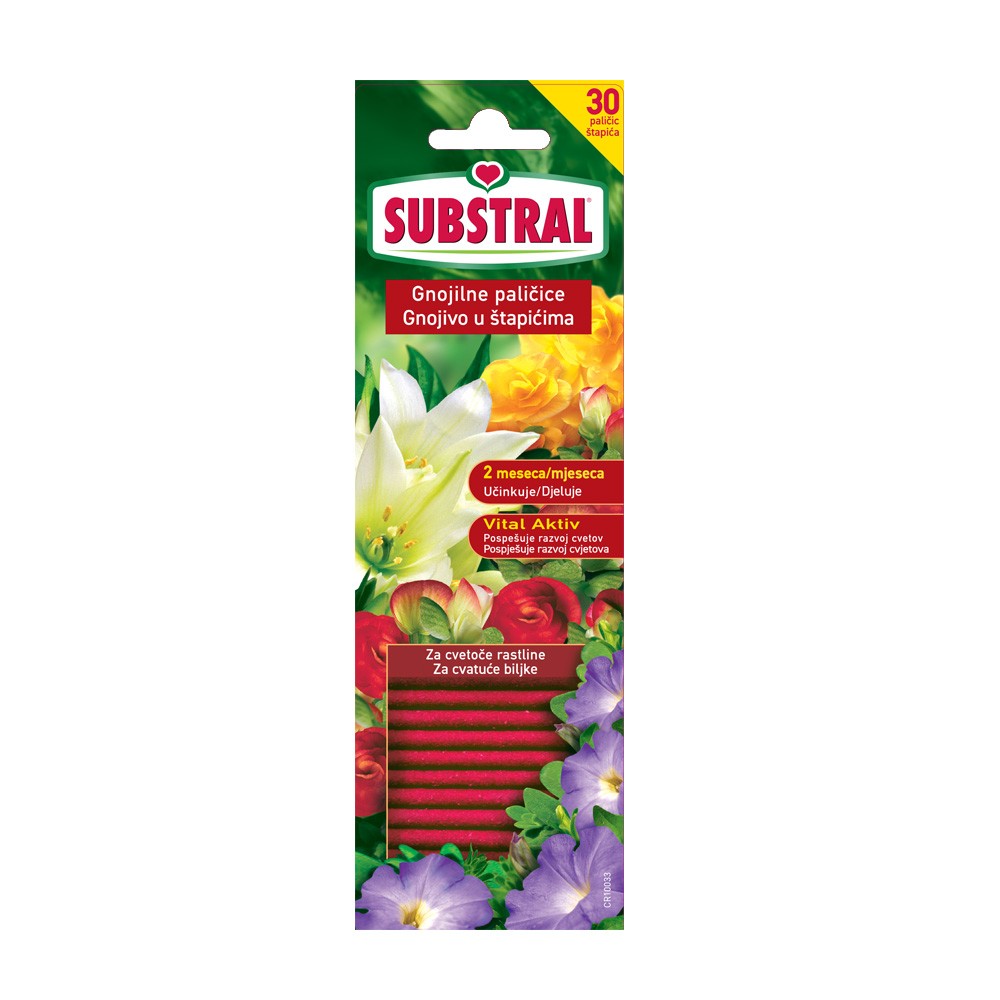 Kruto gnojivo Substral štapići za cvatuće biljke 30/1 | Pevex