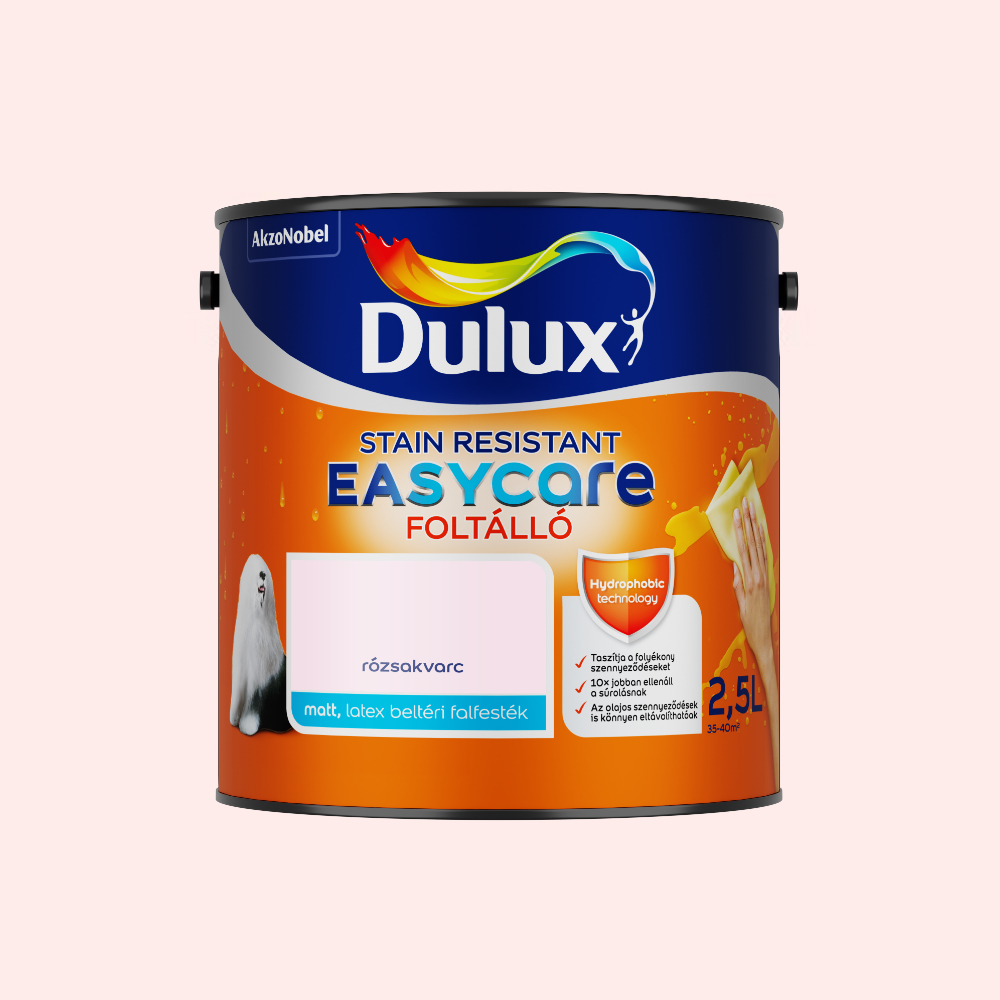 Dekorativna boja za zid DULUX EASYCARE PURE PINK 2,5L | Pevex