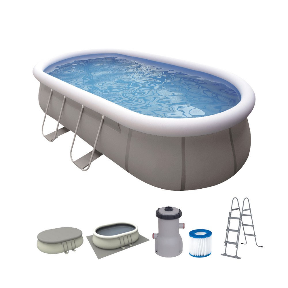 Montažni bazen OVALNI 54O cm X 305 cm X 122 CM SA FILTER PUMPOM I ...
