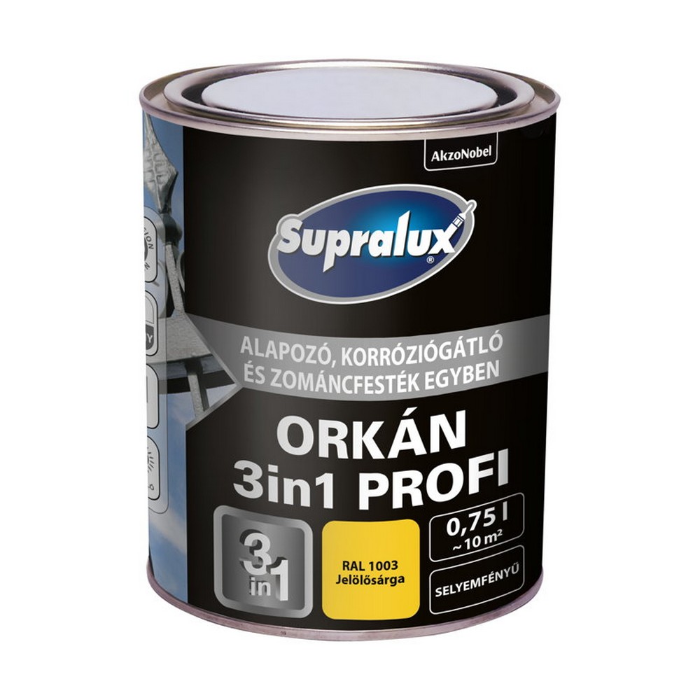 Boja za metal Supralux Orkan 3U1 Profi RAL 1003 - 0,75L | Pevex