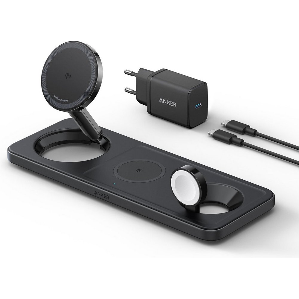 Anker kućni punjač bežična stanica 3U1 Mag Go Pad 15W Black | Pevex