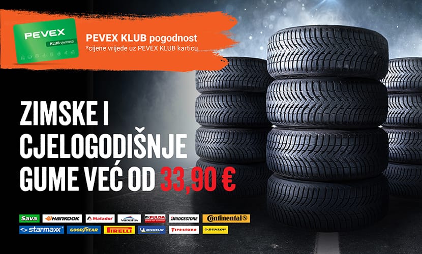 Zimske i cjelogodišnje gume po odličnim cijenama | Pevex