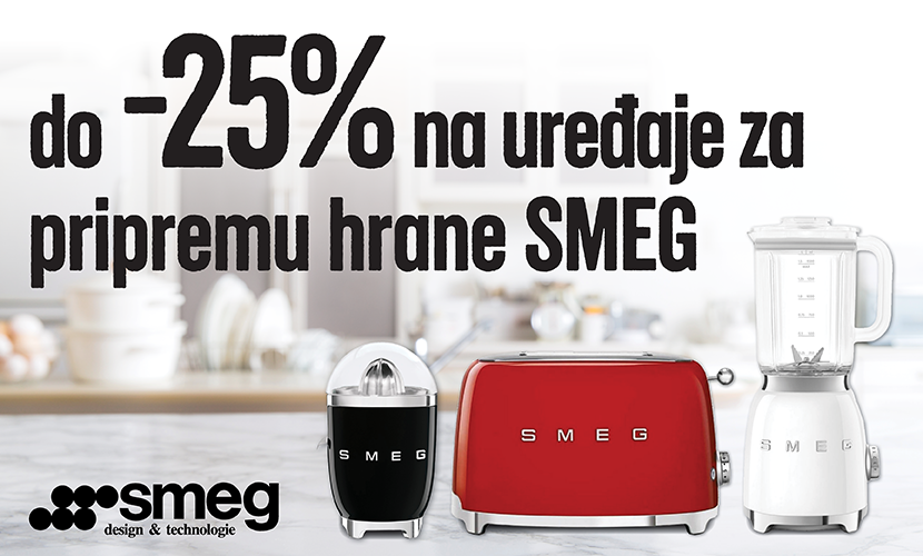 Do 25% popusta na Smeg uređaje za pripremu hrane | Pevex