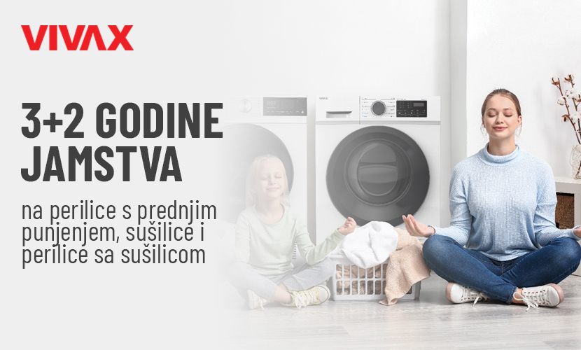 2+3 godine jamstva na Vivax perilice i sušilice rublja | Pevex