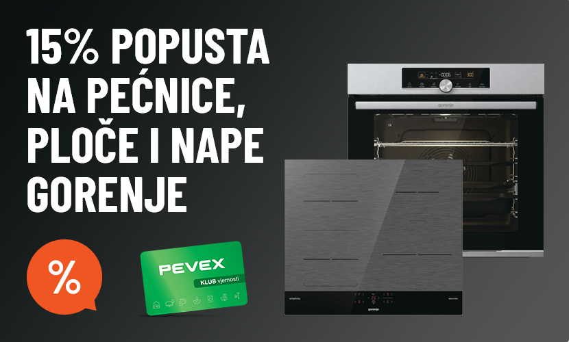 15% popusta na pećnice, ploče i nape Gorenje | Katalog | Pevex