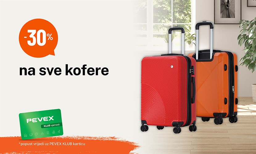 20% popusta na sve kofere | Pevex