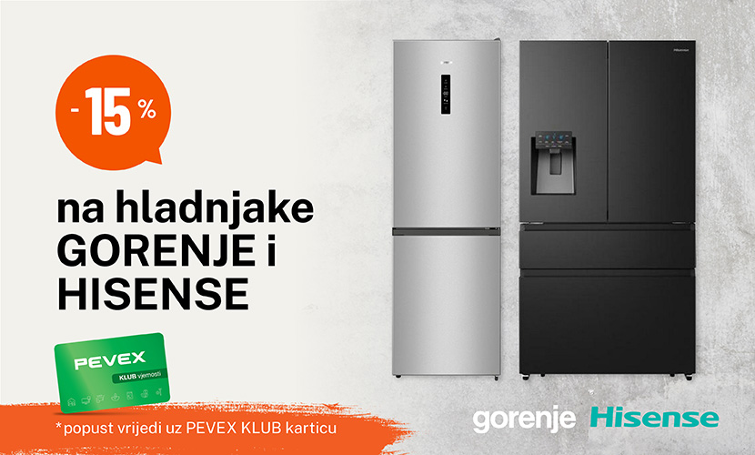 15% popusta na hladnjake Gorenje i Hisense | Pevex
