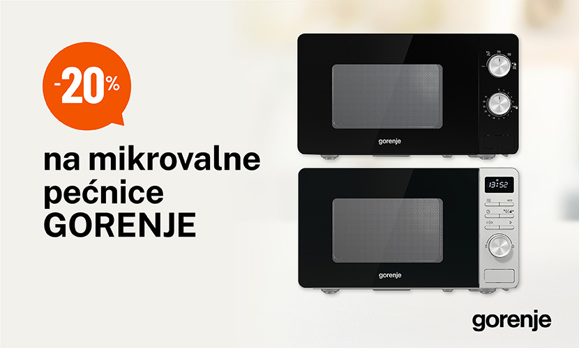 20% popusta na mikrovalne pećnice Gorenje | Pevex