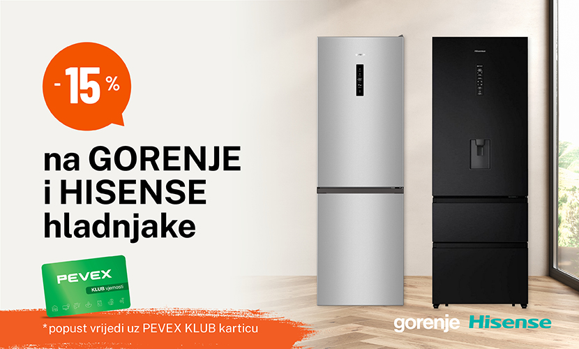 15% popusta na hladnjake Gorenje i Hisense | Pevex